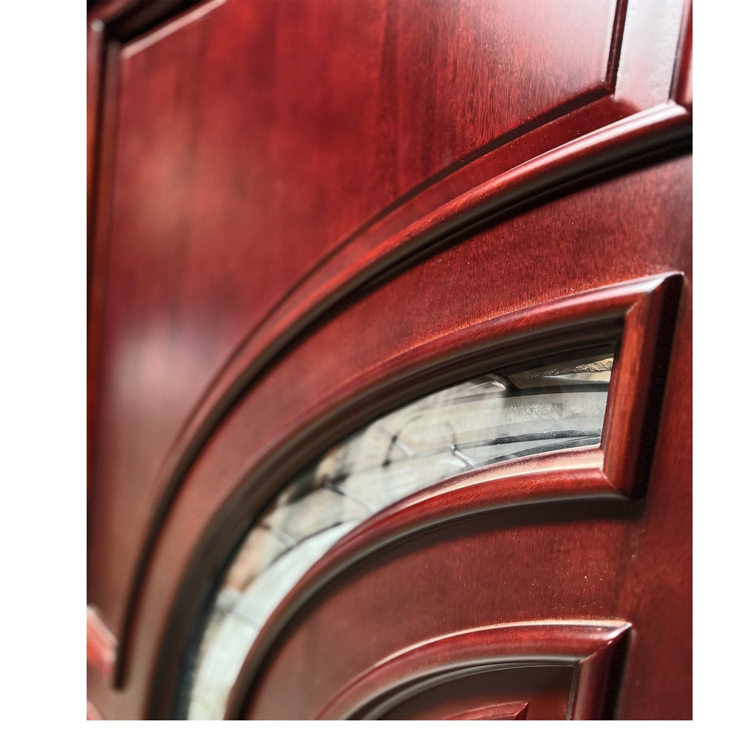 Exterior Double Doors With Crescent Glass – BGW Building Supply